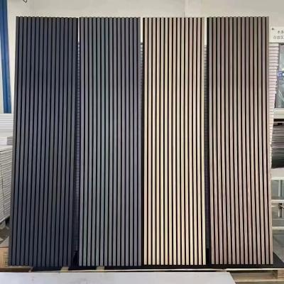 中国 Akupanel 240 x 60 cm 装飾用ホームウォールウッドスラット吸音材 販売のため