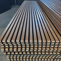 China Streamlined Ceiling Acoustic Wood Wall Panels Slat Design for sale