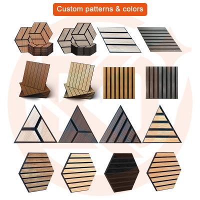 China Modern 3D design of sound-insulating hexagonal soundproof wall panels for sound insulation for sale