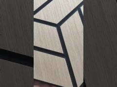 Wanddecoratie Hout fineer akoestische panelen lichtgewicht PET wandpaneel op maat