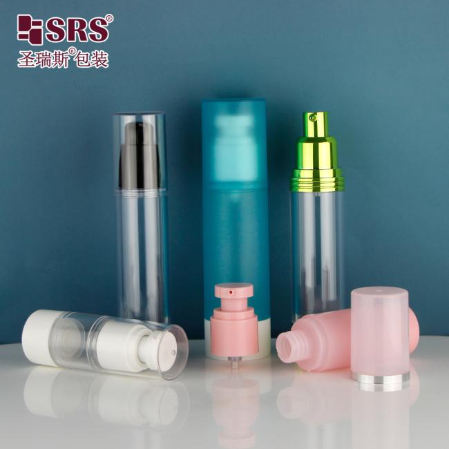 Transparent Silver Airless Lotion Pump Bottles