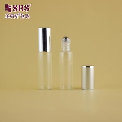 China 100% No Leakage Glass Roller Ball Bottle Clear 5ML For Essential Oil Perfume for sale