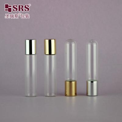 China Essential Oil Perfume Glass Roller Bottle Clear 6ml With Cap Steel Ball for sale
