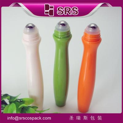 China 15ML plastic roll on ball bottle with steel ball for eye cream for sale
