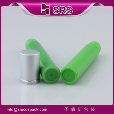 China 15ml Green Plastic Roll On Bottle With Stainless Steel Ball for sale