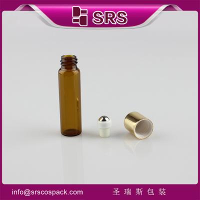 China manufacturer glass roller ball bottle 5ml amber bottle for sale