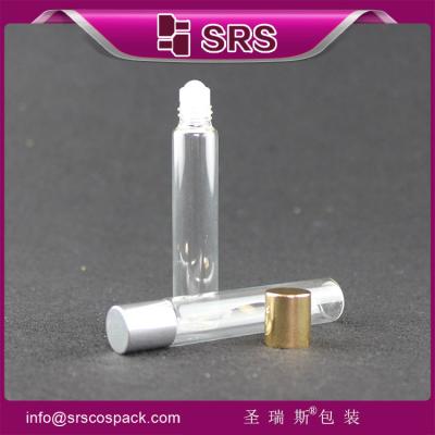 China glass roll on bottle 8ml glass roller ball bottle steel for sale