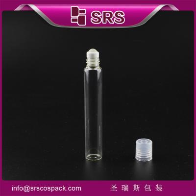 China screen printing glass roller bottle ,1/3 oz empty bottle for sale