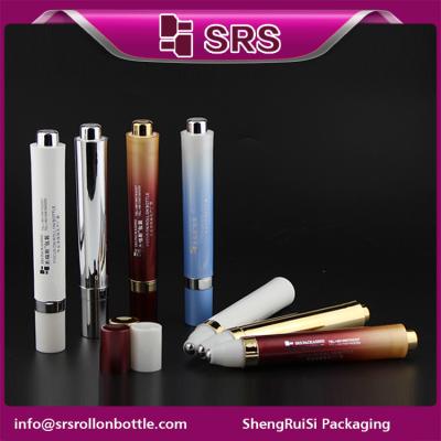 China Cosmetic Packaging Supplier Design 10ml Airless Roller Bottle Pressed Roll On Bottle For Eye Cream for sale