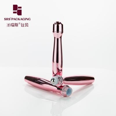 China SRS8447-15ML Shiny Rose Gold PETG Roller Bottle For Eye Serum Packaging for sale