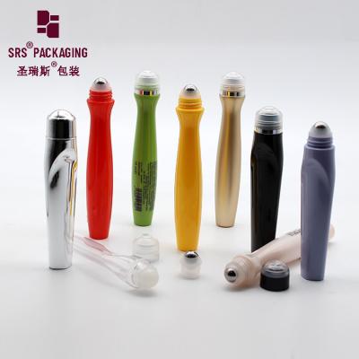 China SRS8447-15ML Frosted Black PETG Roll On Bottle Customized For Eye Serum for sale