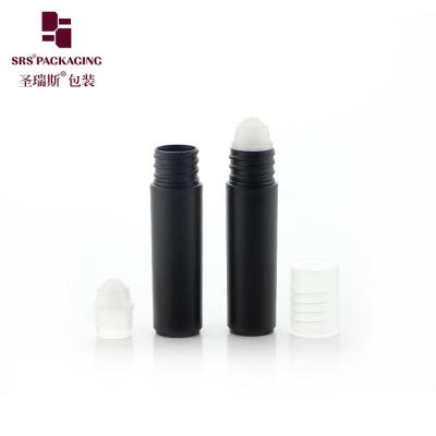 China Smooth White 5ml PCR Plastic Roll On Bottle with Screw On Cap for Essential Oil and Perfume à venda