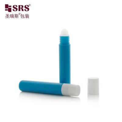 China 7ml Smooth White Plastic Roll On Bottle With Screw On Cap For Essential Oil à venda