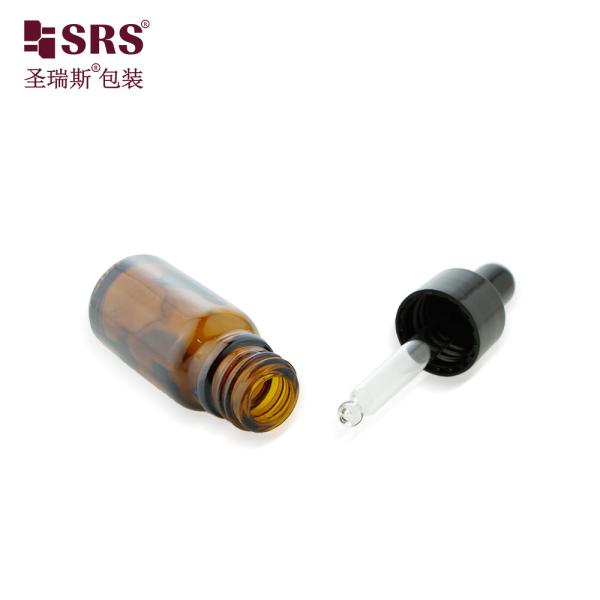 Cylindrical Empty Glass Dropper Bottle 15ml For Kids Medicine