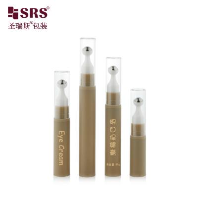 China A0031-10ML Vacuum Airless Plastic Roll On Bottle Empty Coating For Eye Serum for sale