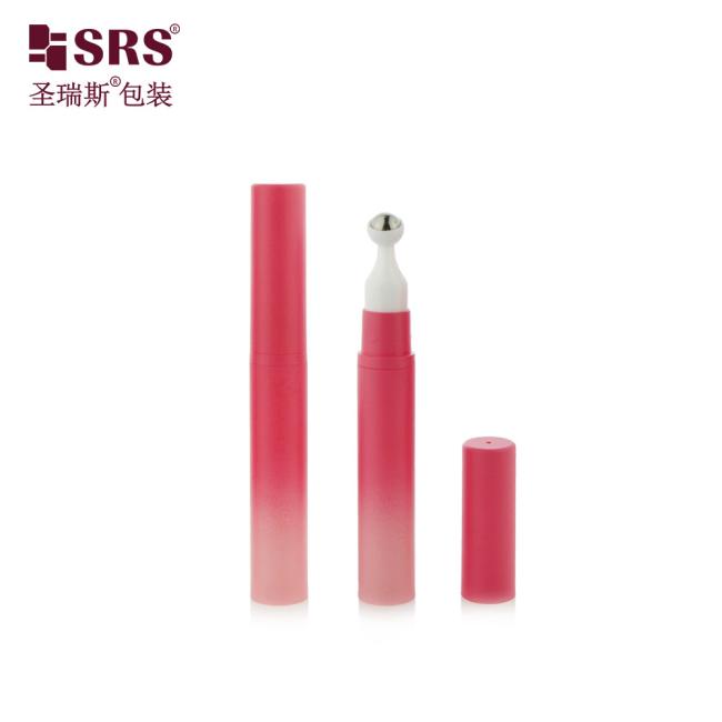 A0031-15ml Pink Airless Pump Plastic Roller Bottle Or Metal Tip Applictor Comopents