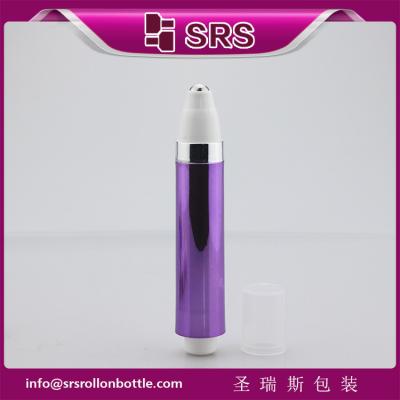 China SRS 10ml plastic empty purple color eye serum airless roll on bottle à venda