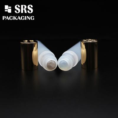 China SRS empty cosmetic 15ml plastic bottle with colored roller ball à venda