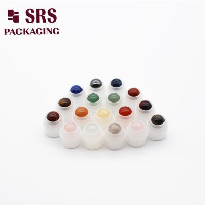 China SRS empty cosmetic 15ml colored roller ball with holder for roll on bottle à venda