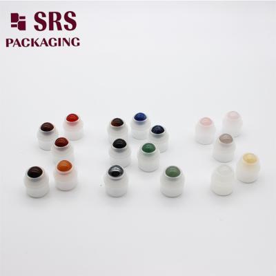 China SRS empty cosmetic 15ml colored roller ball with holder for roll on bottle à venda
