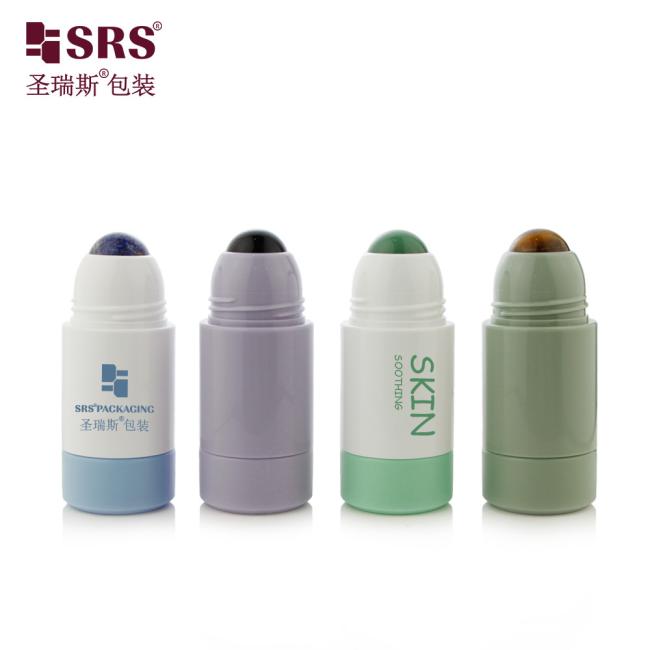 RPPE 50ml Eco Friendly Roll On Container Primary Packaging For Containing Liquid Deodorant Formula With Gemstone Balls
