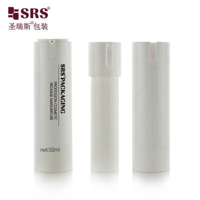 China 15ml 30ml 50ml AS+PP Refillable Airless Pump Bottle for Cosmetic Serum for sale