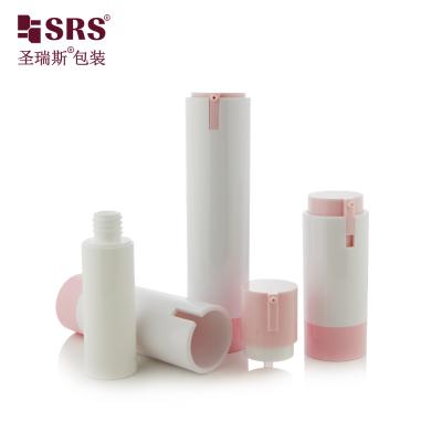 China Refillable Airless Pump Bottle 15ml 30ml 50ml AS+PP Cosmetic Container for sale