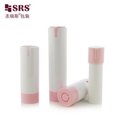 China Refillable Airless Pump Bottle 15ml 30ml 50ml AS+PP Cosmetic Container for sale
