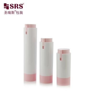 China Refillable Airless Pump Bottle 15ml 30ml 50ml AS+PP Cosmetic Container for sale