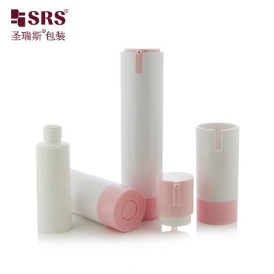 China Refillable Airless Pump Bottle 15ml 30ml 50ml AS+PP Cosmetic Container for sale
