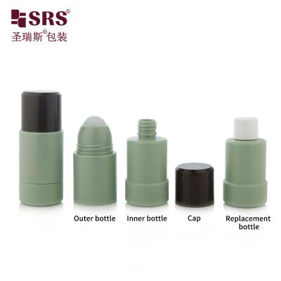 China 50ml 75ml PP PCR Refillable Roll On Bottle for Cosmetics for sale