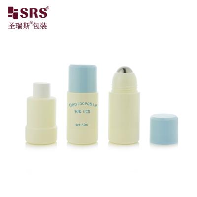 China 50ml 75ml PP PCR Refillable Roll On Bottle for Cosmetics for sale