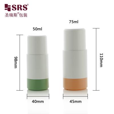 China 50ml 75ml PP PCR Refillable Roll On Bottle for Cosmetics for sale