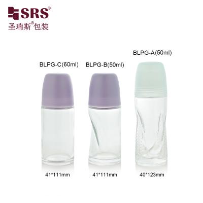 China Customizable Dome Glossy Cap Option Glass Roll On Bottle with Free Stock Sample for sale