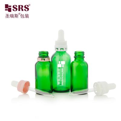 China Durable 30ml 60ml Glass Dropper Bottle with Tamper Evident Cap for Skincare for sale