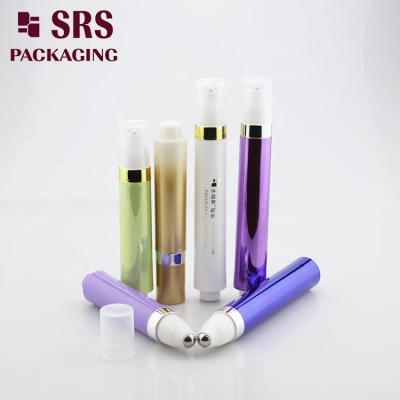 China 10ml 15ml Airless Eye Cream Bottle With Roller Applicator Custom Bottle PP PCR Plastic Packaging for Cosmetic for sale