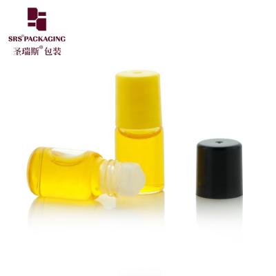 China Empty Clear Perfume Roll-On Bottle 1ml 2ml 3ml 5ml Glass Roll-On Bottle Sample Roller Ball Plastic Cap PP Plastic Ball for sale