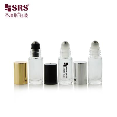 China SRS Packaging 5ml Customized Molded Glass Roll on Bottle for Perfume Essential Oil for sale