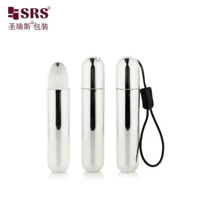 China RPPG 20ml Custom Electro Plating Silver Colored Pp Pcr Plastic Roller Bottle For Serum Skin Care for sale