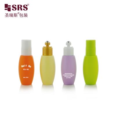 China KG1-45ML Custom Color Plastic Roller Bottle Steel Ball Cosmetic Roll on Deodorant Packaging With Switch On Off for sale