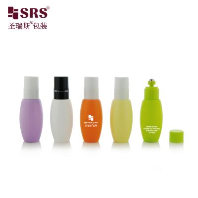 China 45ml Oval HDPE Plastic Roll‑on Bottle Empty Deodorant Roller Container For Perfume Essential Oil Custom Printing for sale