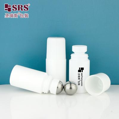 China Wholesale 60ml Round Cylinder Large‑capacity Plastic Roller Bottle Empty Roll‑on Packaging for sale