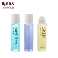 China 30mm Thread PET Roll-on Bottle Empty Cosmetic Roller Container for Deodorant for sale