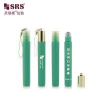 China 10ml Plastic Roll‑on Bottle with Pull‑Ring Cap Custom Color Empty Cosmetic Roller Container for sale