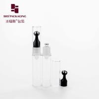 China Empty press airless round shape 10ml 12ml plastic roll on applicator bottle for sale