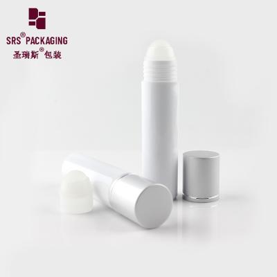China Hot sale cosmetic glossy white color 1oz plastic deodorant roll on bottle for sale