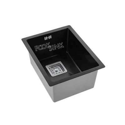China Customize Undermount Single Bowl Kitchen Sink Stainless Steel Matt Black Nano surface for sale