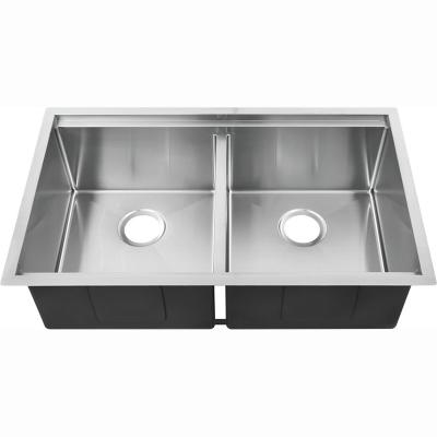 China Professional Production Of Kitchen Sinks Single Double Bowl 16 Gauge Stainless Steel Sinks Under Counter Kitchen Sinks Basin 33x20 Inch Ledge Workstation 10 Inch Deep Undermount Sink for sale