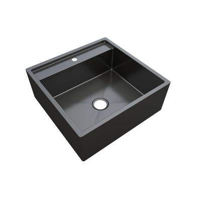 China Luxury Style Bathroom Sinks For Hotel Apartment Toilet Chinese Factory Produces And Wholesales Black Gold 304 Stainless Steel Bathroom Sinks for sale