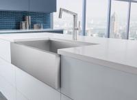 China Rectangular Apron Stainless Steel Kitchen Sink With Large Capacity for sale